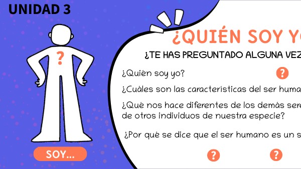 UNIDAD 3: ¿Quién soy yo