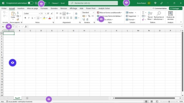 L'interface d'Excel
