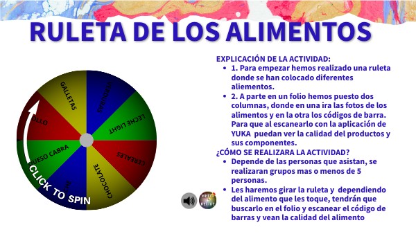 ruleta de los alimentos