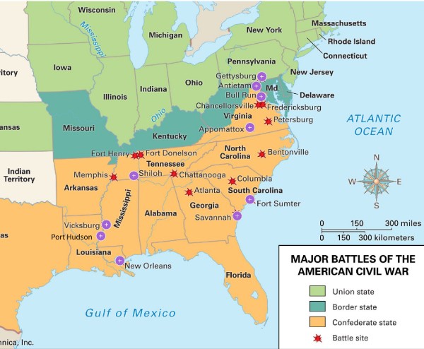 E. Finch - YDMS/CPSB - Interactive Map Civil War Events and Battles