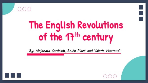 The English revolution of the 17th century