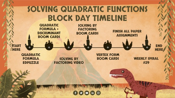 Solving Quadratic Timeline