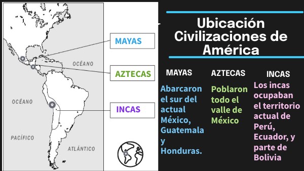 MAPA- Ubicación Civilizaciones de América