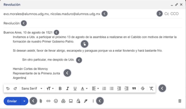 Estructura de un correo electrónico