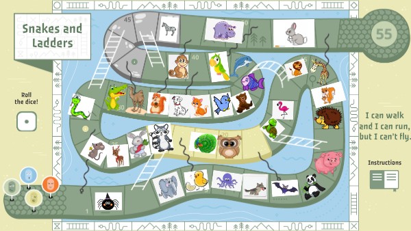 SNAKES AND LADDERS Animals + Can