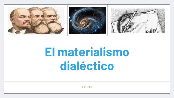 El materialismo dialéctico