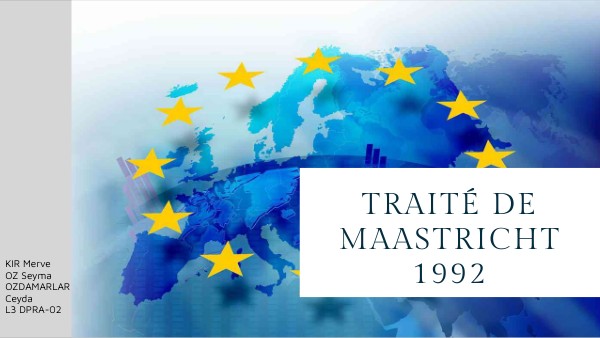 Projets collectifs diaporama Traité de Maastricht