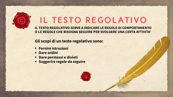 Il testo regolativo