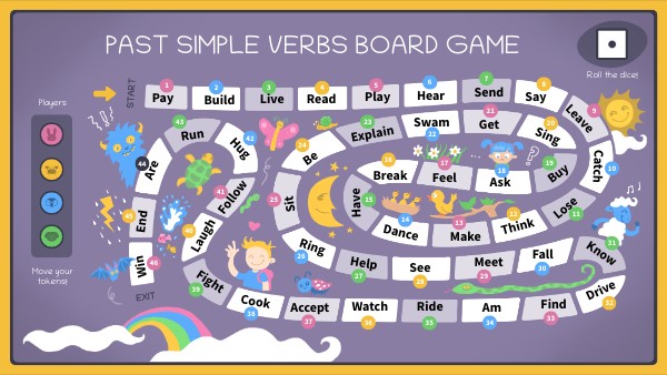 Irregular Verbs board game