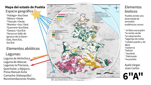 Mapa geografico de PUEBLA
