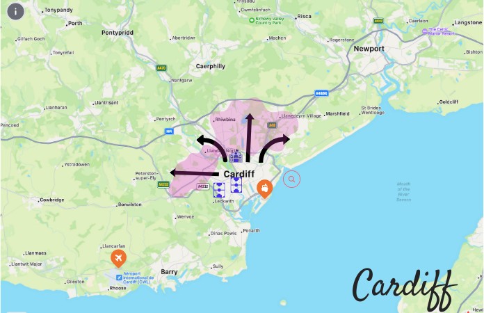 Cardiff - Wales Maps