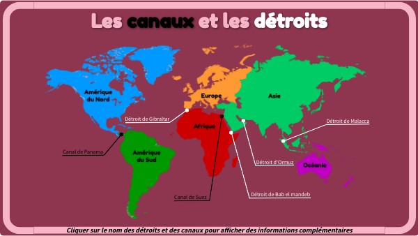 Les canaux et les détroits