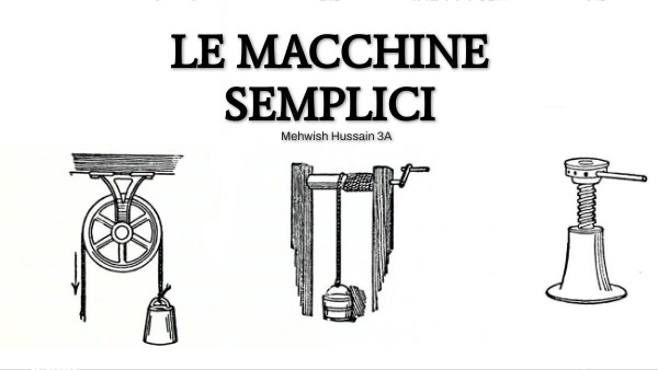 le macchine semplici