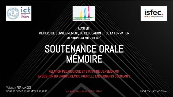 SOUTENANCE ORALE