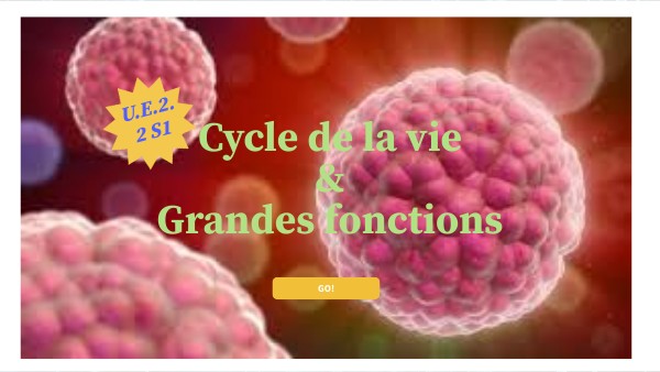 UE 2.2S1 CYCLE DE LA VIE ET GRANDES FONCTIONS