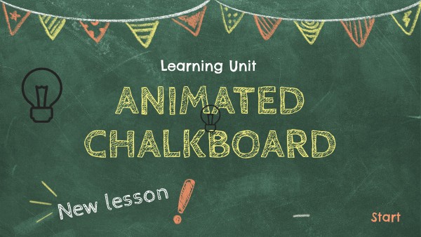 ANIMATED CHALKBOARD LEARNING UNIT