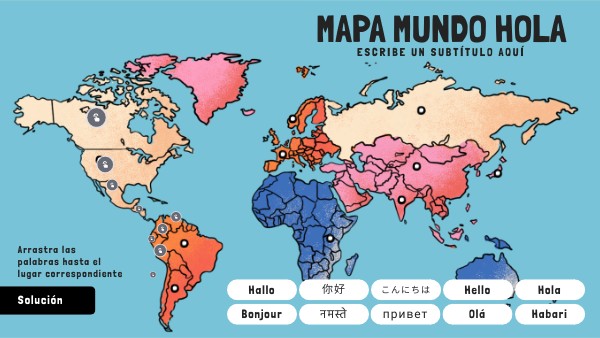 MAPA MUNDO IDIOMAS