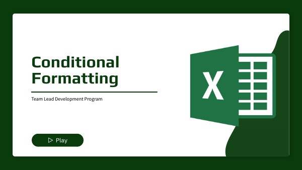 Conditional Formatting