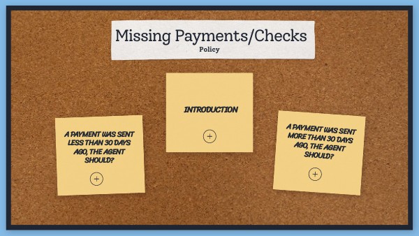 Missing Payments/Checks Policy