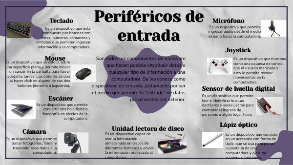 Infografía Periféricos de entrada