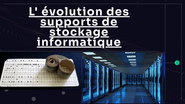 Présentation des supports de stockage informatique