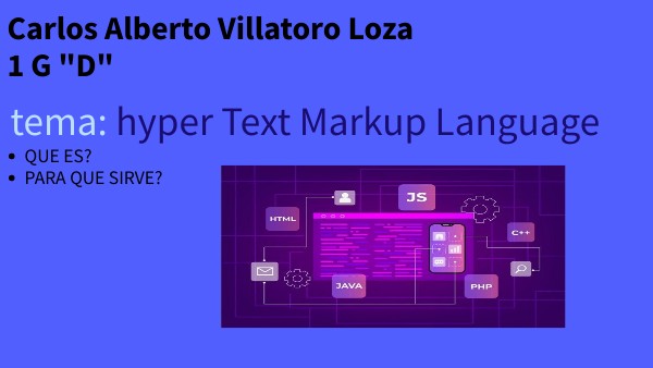 hyper text markup language