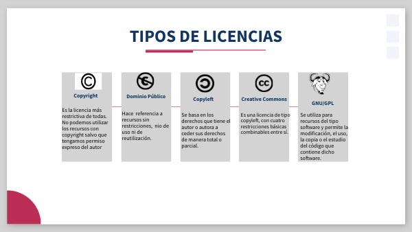 TIPOS DE LICENCIAS