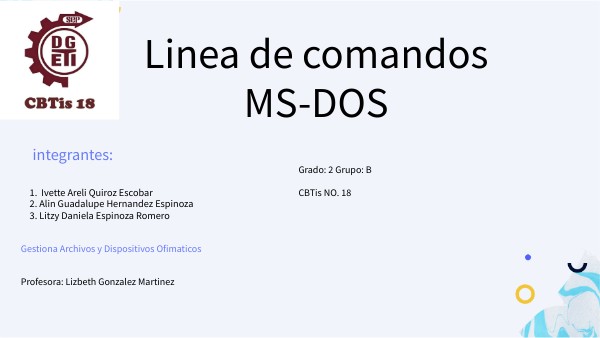 linea de comandos MS-DOS