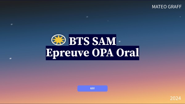 BTS SAM OPA ORAL 2024