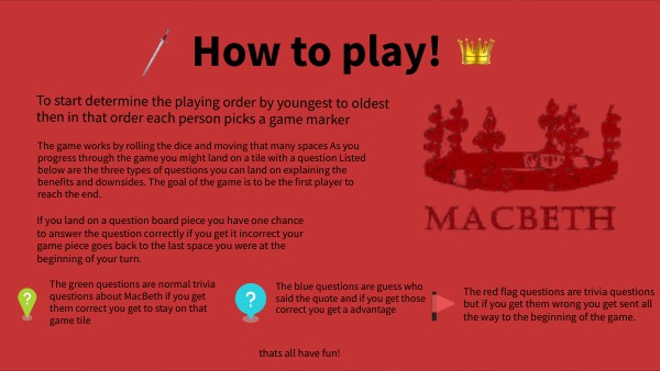 Macbeth Board Game