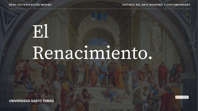 VIDEO EL RENACIMIENTO
