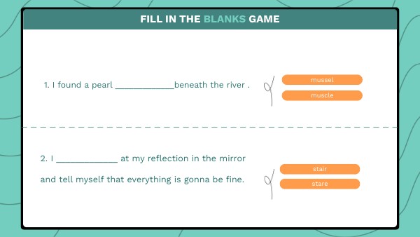 Fill in the blanks game