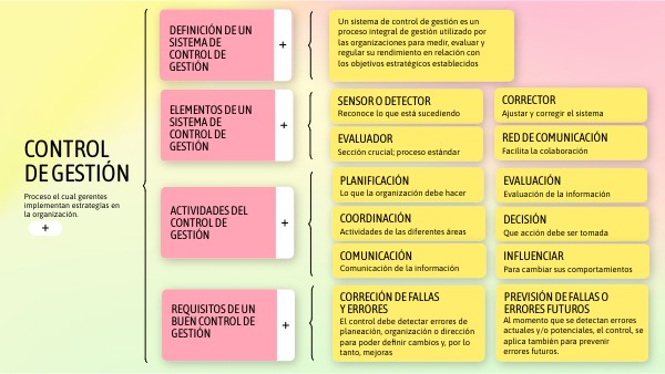 Cuadro Sinóptico del Sistemas de Control de Gestión