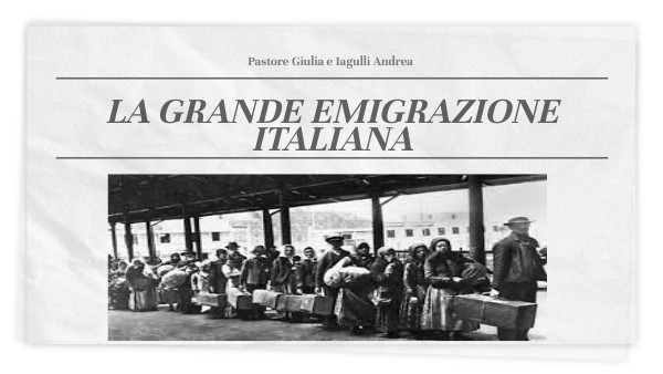 la grande emigrazione italiana