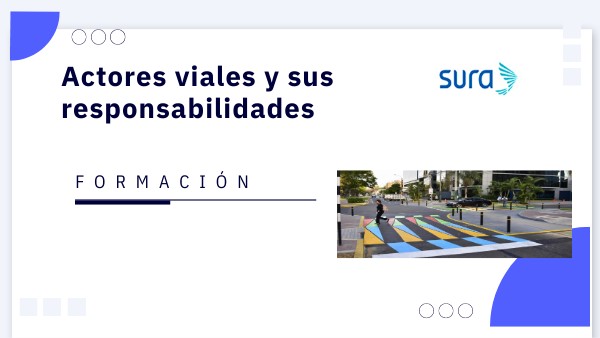 PRESENTACIÓN ACTORES VIALES Y SUS RESPONSABILIDADES