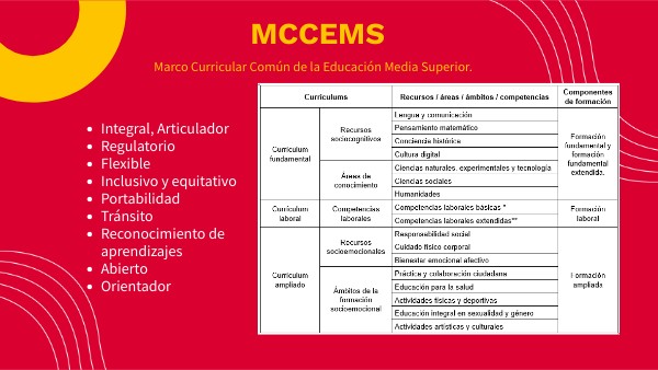 Marco Curricular Común de la Educación Media Superior.