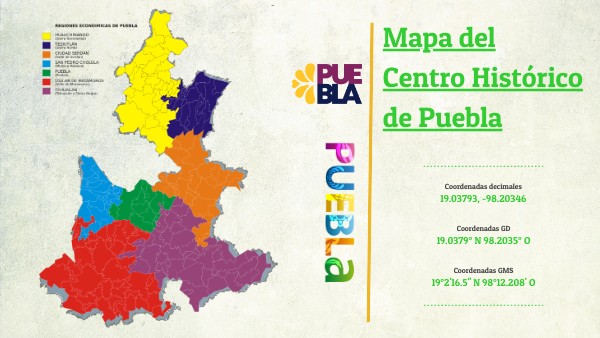 Mapa Centro Histórico de Puebla