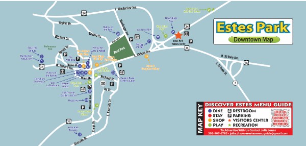 Discover Estes: Downtown Map