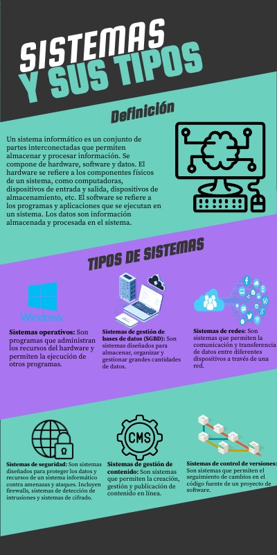 Infografía de sistemas y sus tipos