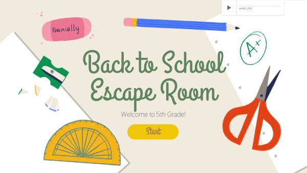 Back to School ESCAPE ROOM