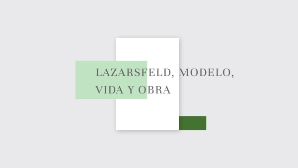 PRESENTACIÓN LAZARSFELD