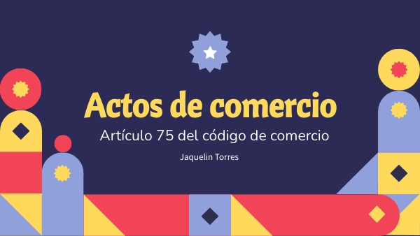 Actos de comercio - Artículo 75