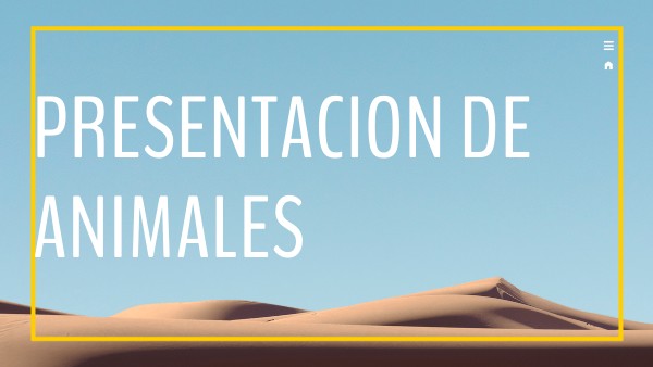 PRESENTACIÓN ANIMALES