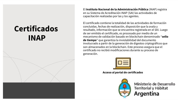 CERTIFICADOS INAP