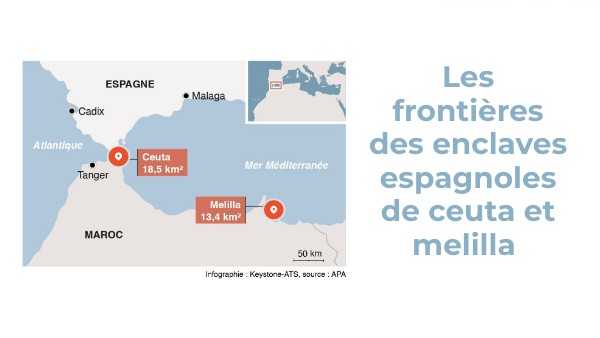 frontieres des enclaves espagnol de ceuta et melilla