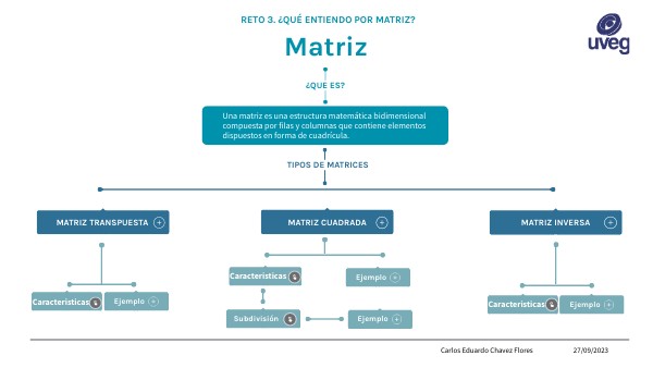Mapa Conceptual "Matrices".