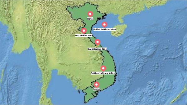 Vietnam War Interactive Map – Vietnam War History Map – GXRAJM