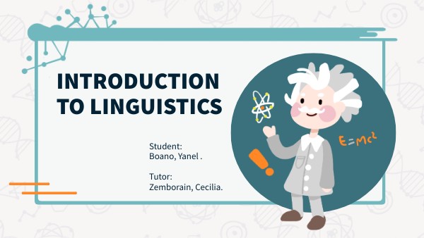 INTRODUCTION TO LINGUISTICS PRESENTATION