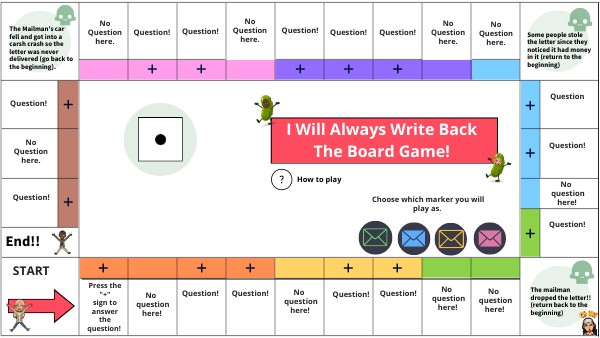 I Will Always Write Back Project Board Game