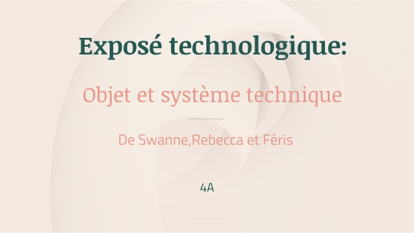 Expose objet et système technique